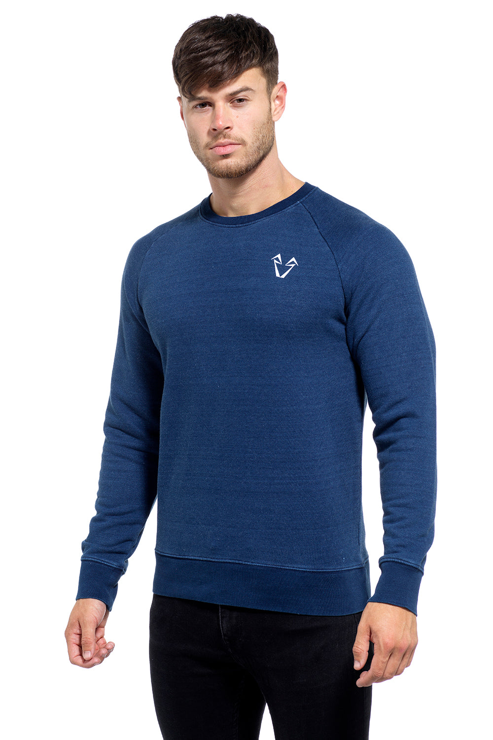 Men's Denim Muscle Fit Sweatshirt - Wolf Muscle